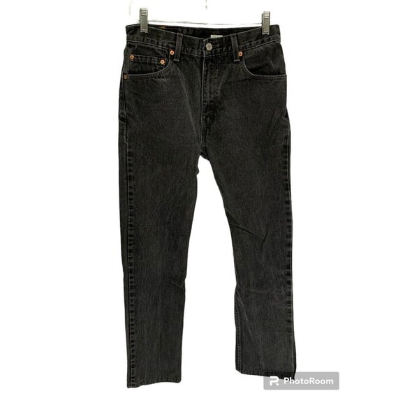 Levi's | Jeans | Vintage Levis 55 Jeans 30 Black Denim Red Batwing ...